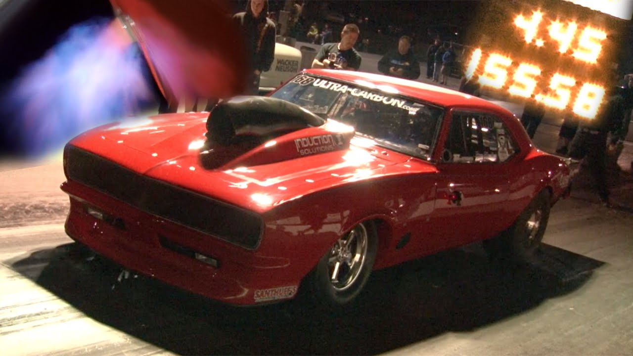 Ron Rhodes Small Block Nitrous Camaro goes 4.45 in x275 Trim! - YouTube