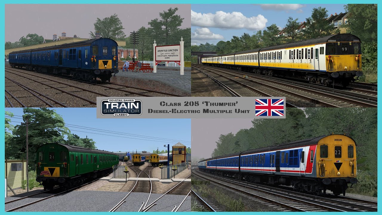Class 205 'Thumper' DEMU review ~ Train Simulator - YouTube