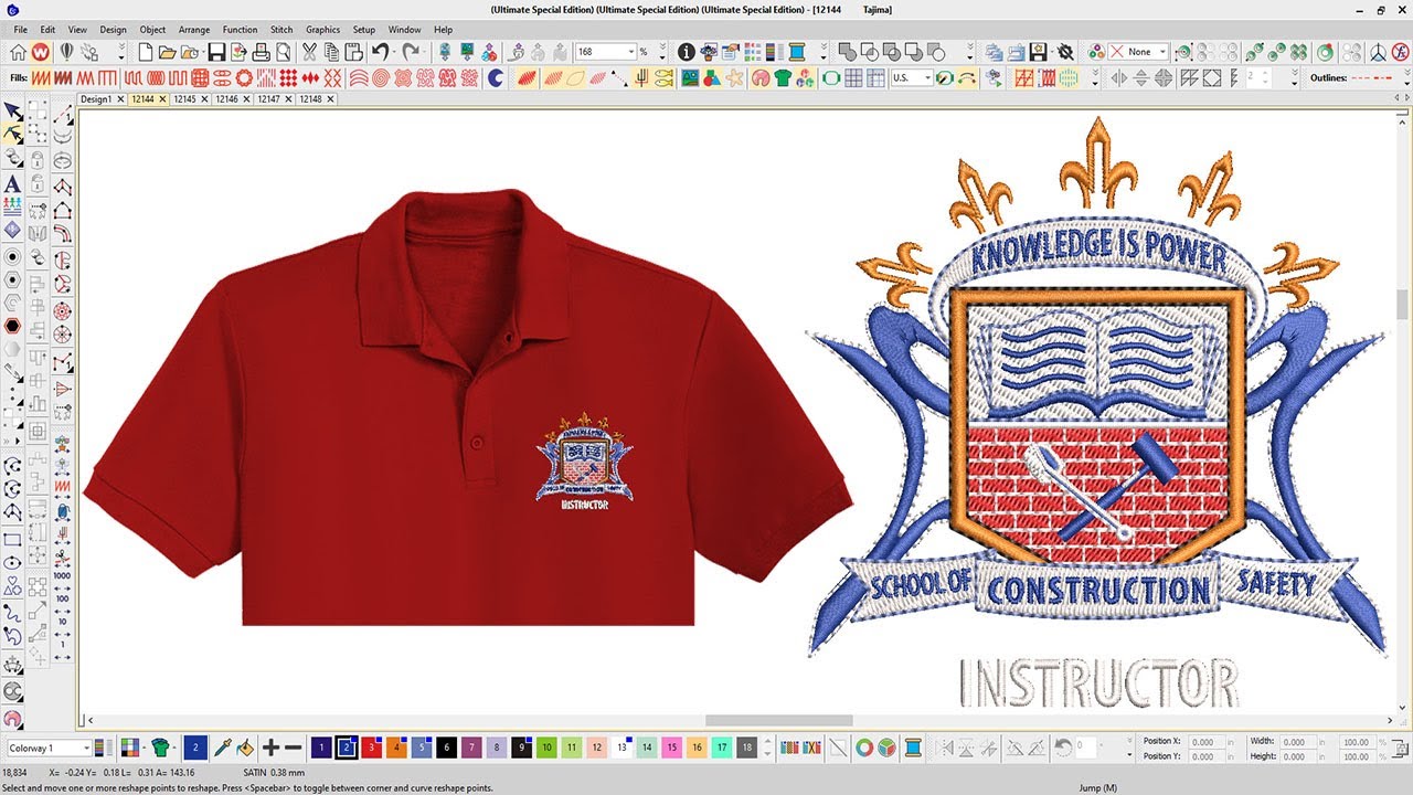 School Of Construction Safety Embroidery logo for Polo Shirt - YouTube