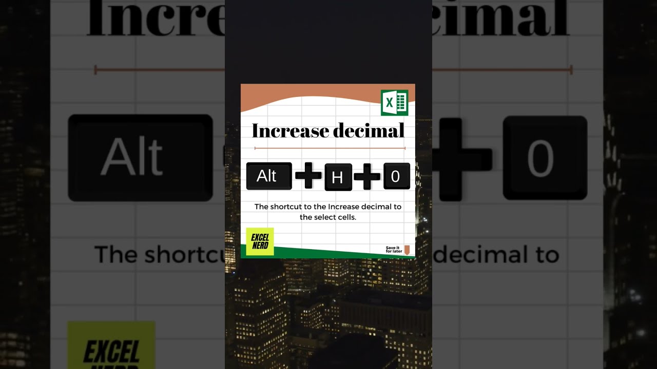 Increase Decimal Shortcut In Microsoft Excel Shortcut Of The Day Increase Decimal Shortcut In Microsoft Excel Shortcut Of The Day