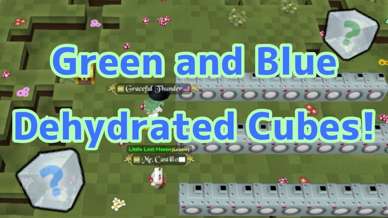 Opening Green and Blue Dehydrated Cubes - YouTube