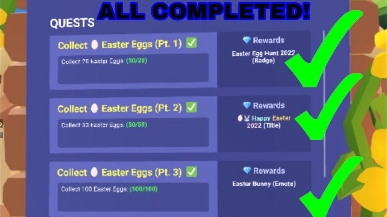 COMPLETED ALL THE EASTER EGG EVENT! (Roblox Bedwars) - YouTube