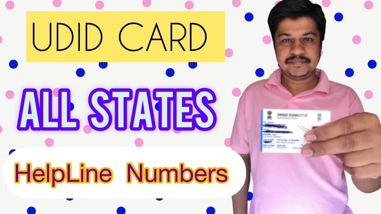 Udid Card All States Helpline Numbers | दिव्यांग udid card helpline ...