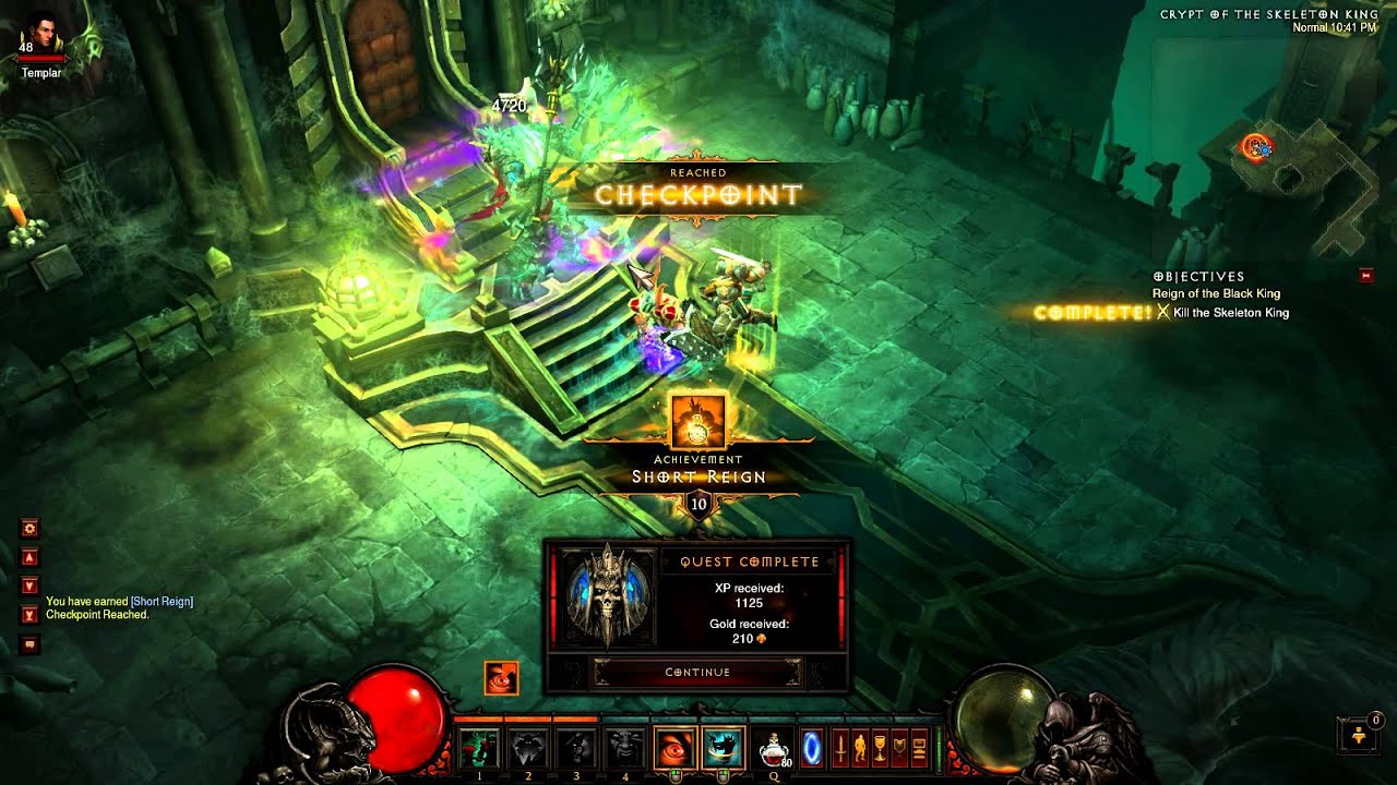 Diablo III Skeleton king boss rush - YouTube