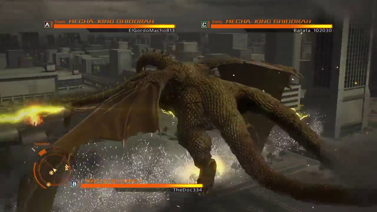 Godzilla PS4 King Ghidorah vs 2 Mecha King Ghidorah - YouTube