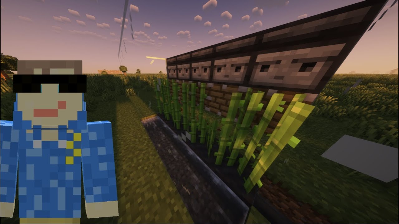 Minecraft sugarcane farm Tutorial - YouTube