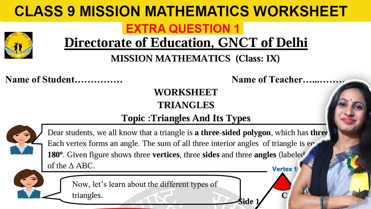 Class 9 Maths | Triangles Chapter | Extra Question 1 | DOE Mission ...