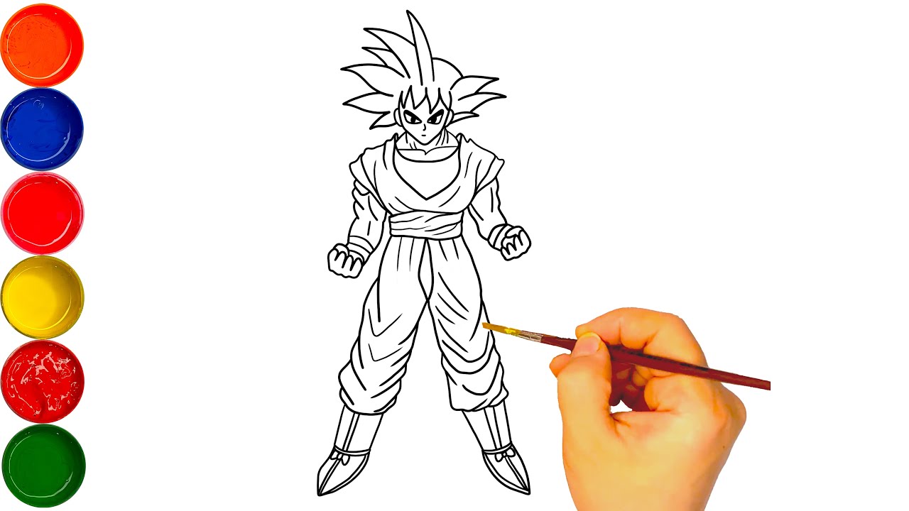 How to Draw Goku Easy | How to Draw Goku Full Body Step by Step for ...