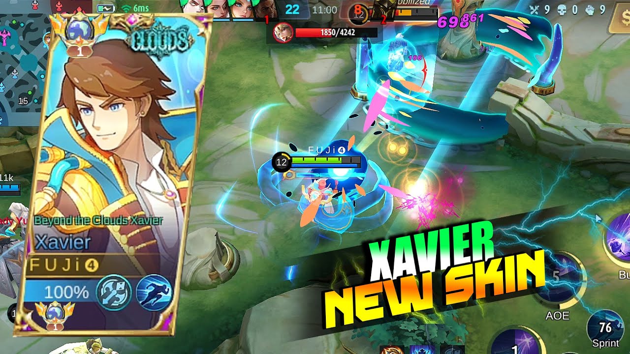 New Skin!! Xavier " BEYOND THE CLOUDS " Gameplay!! ~ Mobile Legends ...