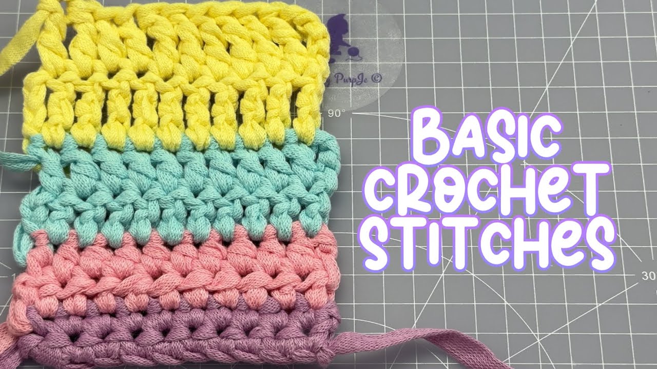 Basic Crochet Stitches | crochet 101 ep. 1 - YouTube