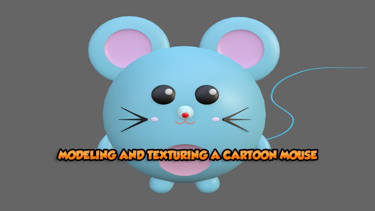 Modeling and texturing a cartoon mouse - Blender 2.8 Tutorial - YouTube
