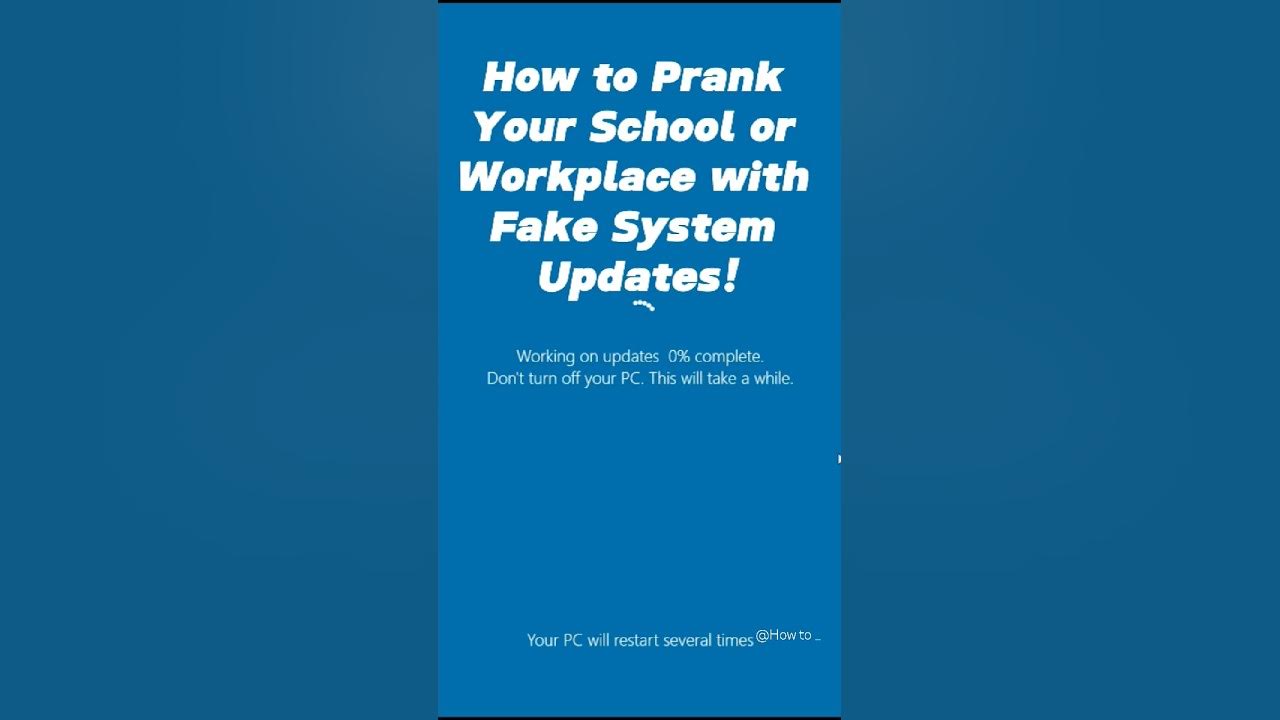How to make a Fake system update Screen #prank #windows #fake #shorts # ...