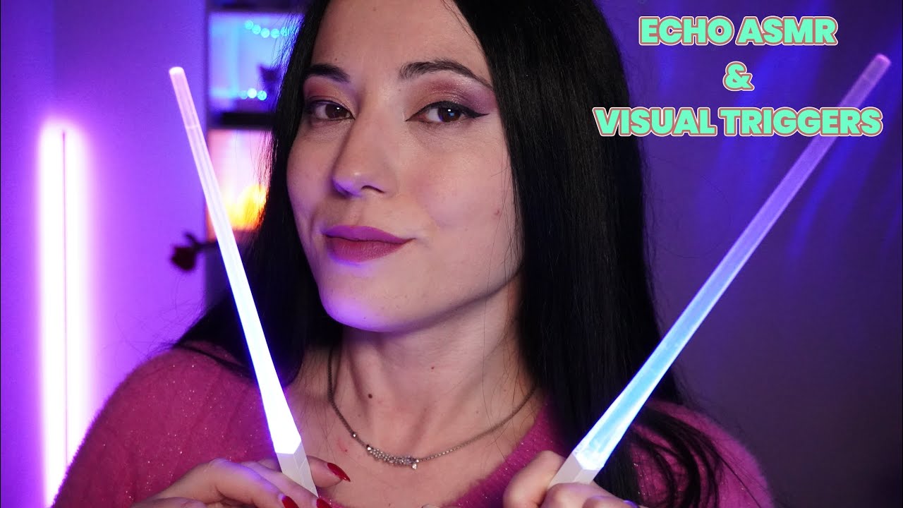 VISUAL TRIGGERS CON ECHO MOUTH SOUNDS ASMR 🔦 - YouTube