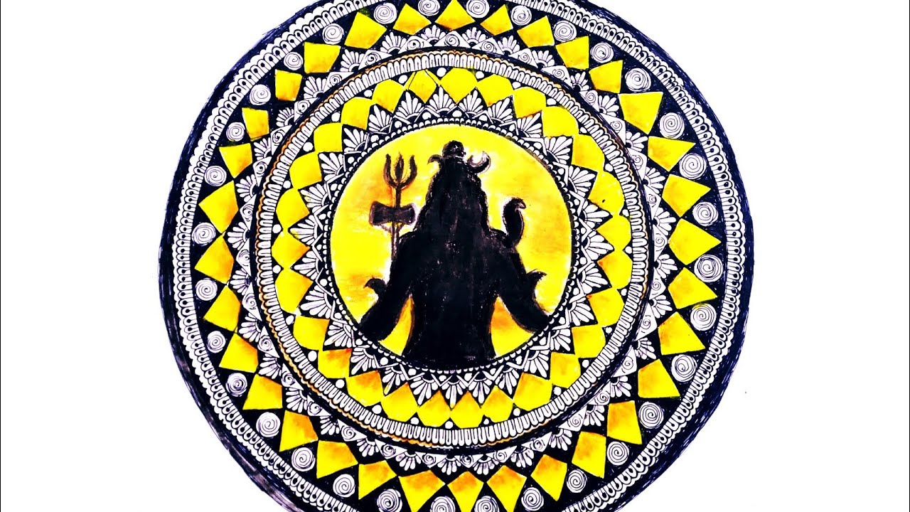 MAHADEV MANDALA ART FOR BEGINNER | Mandala Drawing #8 - YouTube