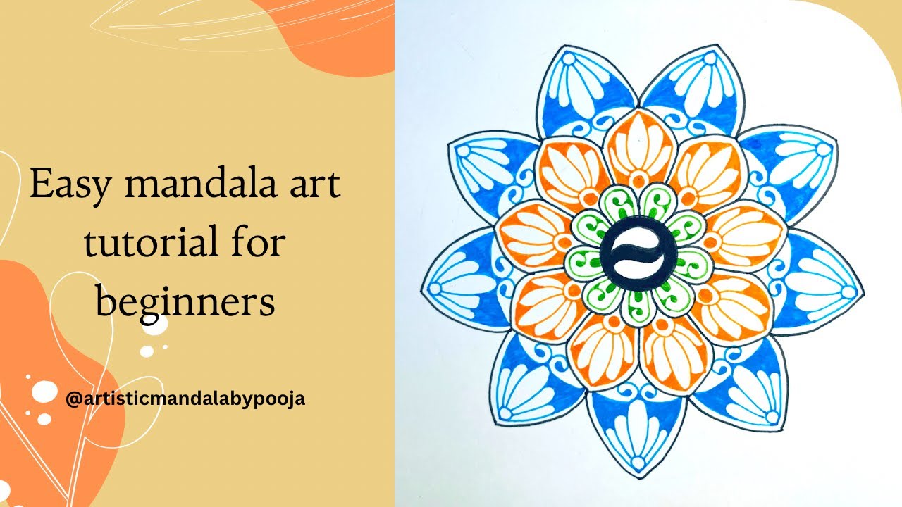 Easy mandala art tutorial for beginners *47 #easymandalaartforbeginners ...
