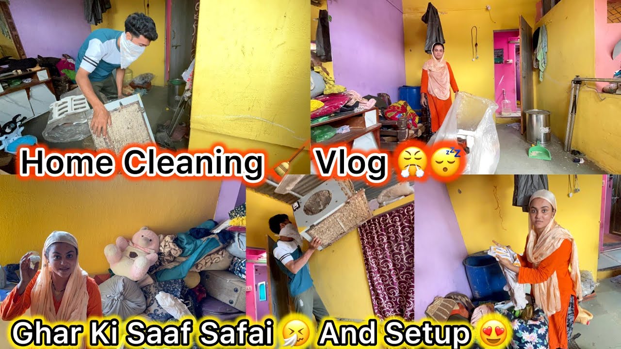 Ghar Ki Saaf Safai 😮‍💨 Our Setup 😴 | Home Cleaning 🧹 Vlog | Mushab Vlog - YouTube