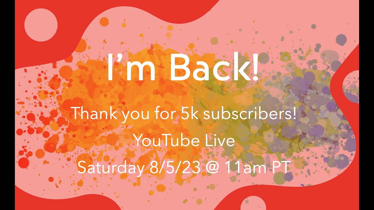 I'm Back! YouTube Live Announcement! - YouTube