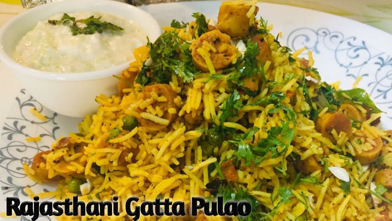 Gatta pulao/Rajasthani Gatte ke Pulao/lockdown cooking - YouTube