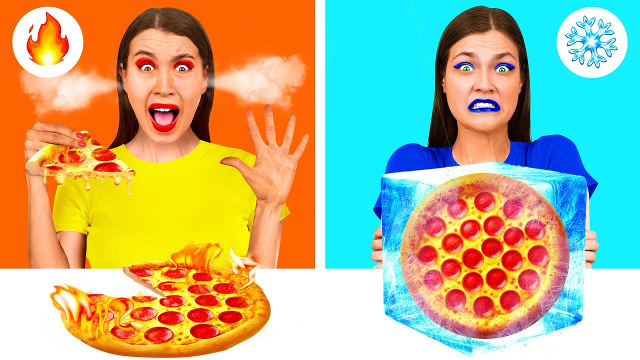 Hot vs Cold Food Challenge | Edible Battle by DaDaDa Challenge - YouTube