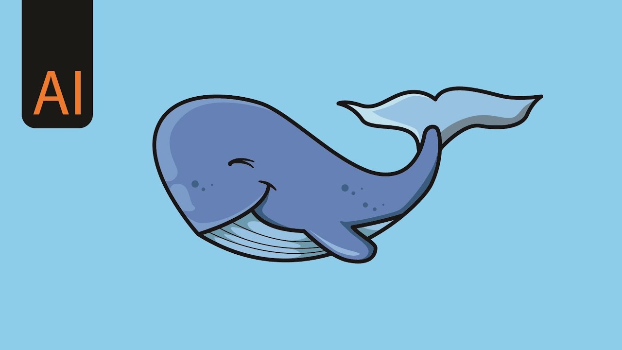 SPEED VIDEO MEMBUAT VEKTOR IKAN PAUS DENGAN ADOBE ILUSTRATOR CC 2021 ...