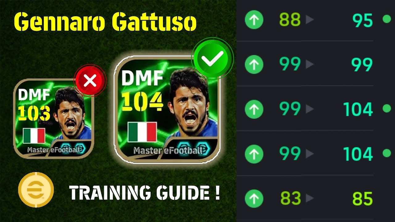 NEW Epic Gennaro Gattuso Best Training Guide 104 rate | PLayer ...