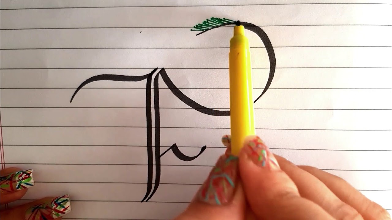 Fancy Letters: How to Draw/Design Your Own Alphabet 'F' in Feather ...