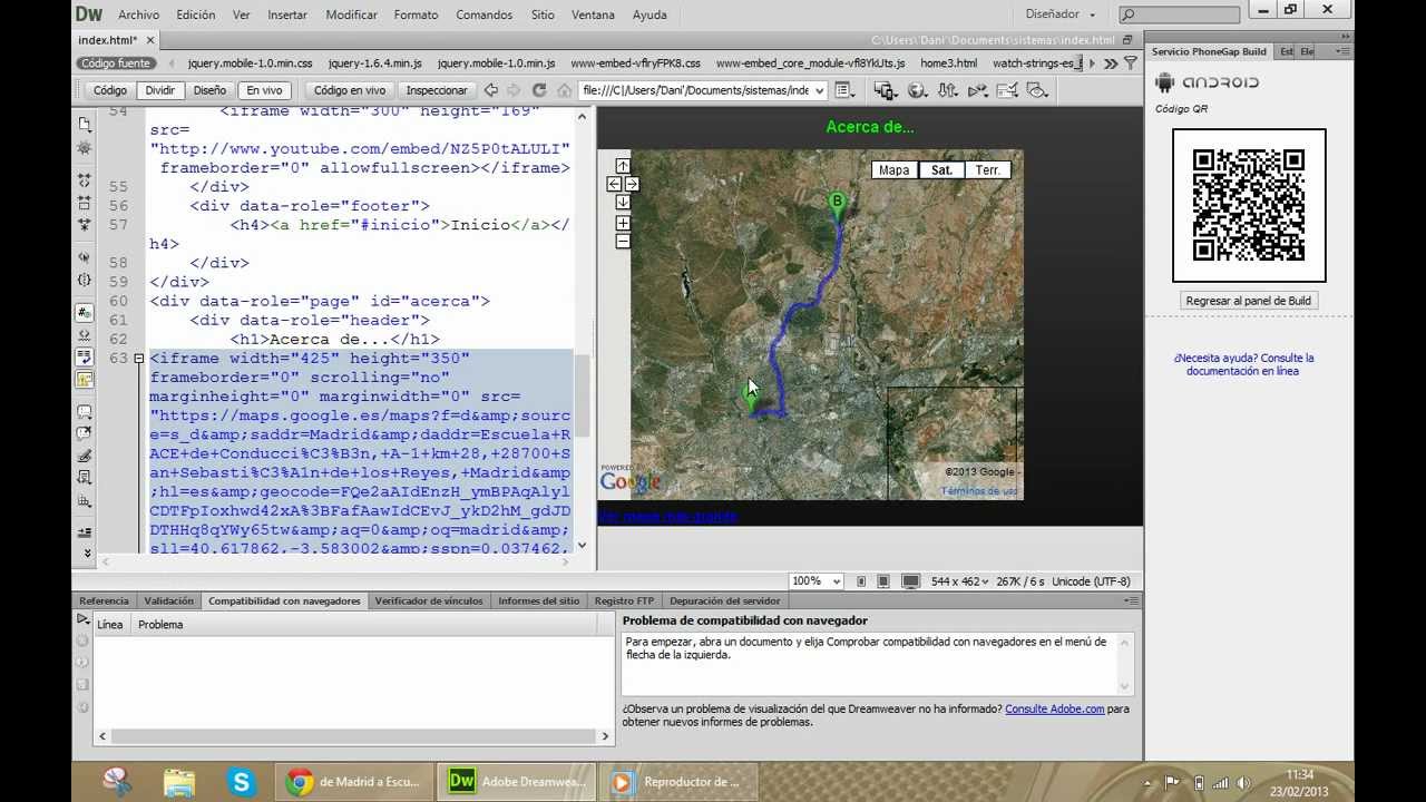 Insertar mapas de Google Maps en nuestra aplicación para dispositivos móviles y en HTML en ...