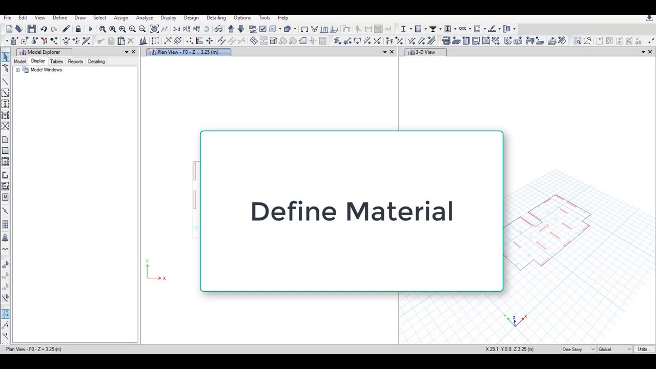 ETABS - A3 Define Materials - Seismic And Wind - Static Analysis - YouTube