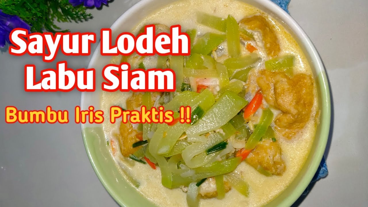 RESEP SAYUR LABU SIAM BUMBU IRIS || SAYUR LODEH LABU SIAM DAN TAHU ...