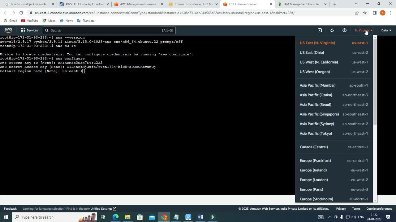 How to Configure AWS Command Line using Security Credentials? | what is AWS configure ? part-3 ...