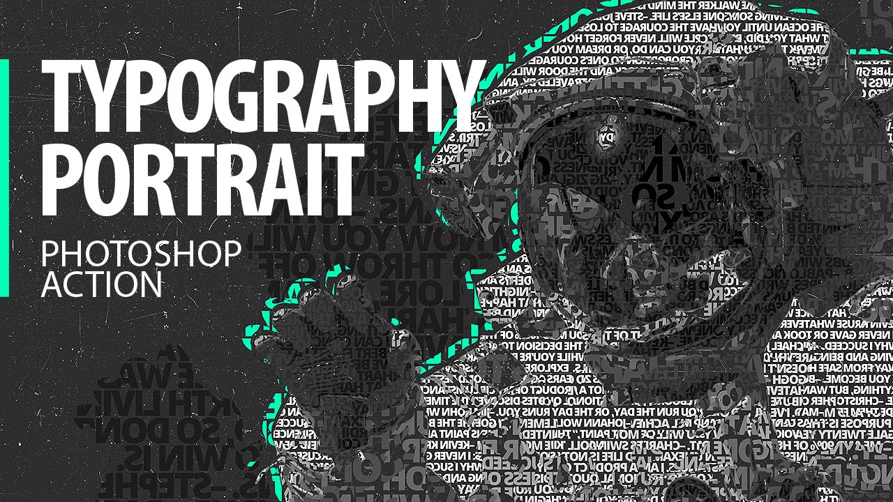 Typography Photo Effect - Photoshop Action Tutorial - YouTube