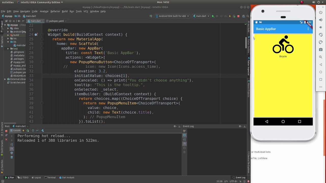 Beginning Flutter: 23 PopupMenuButton - YouTube Beginning Flutter: 23 PopupMenuButton - YouTube