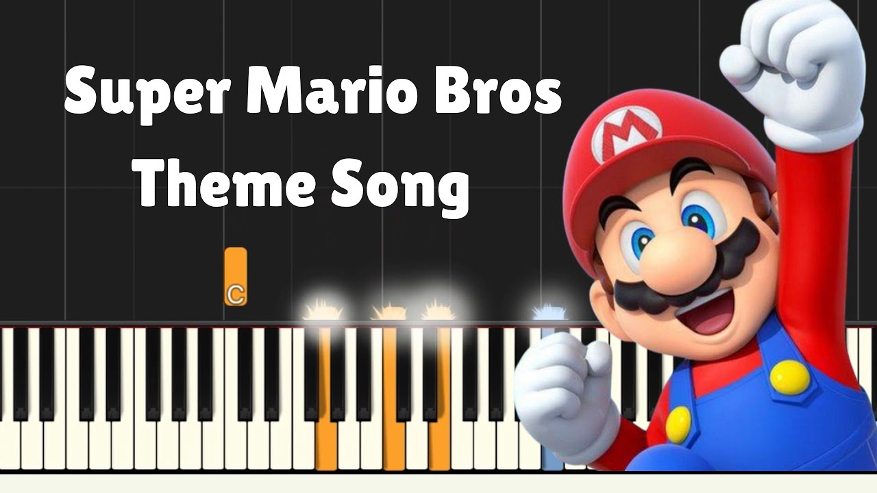 🎮 Super Mario Bros. – Nintendo - Theme Song | SUPER EASY Piano Tutorial ...