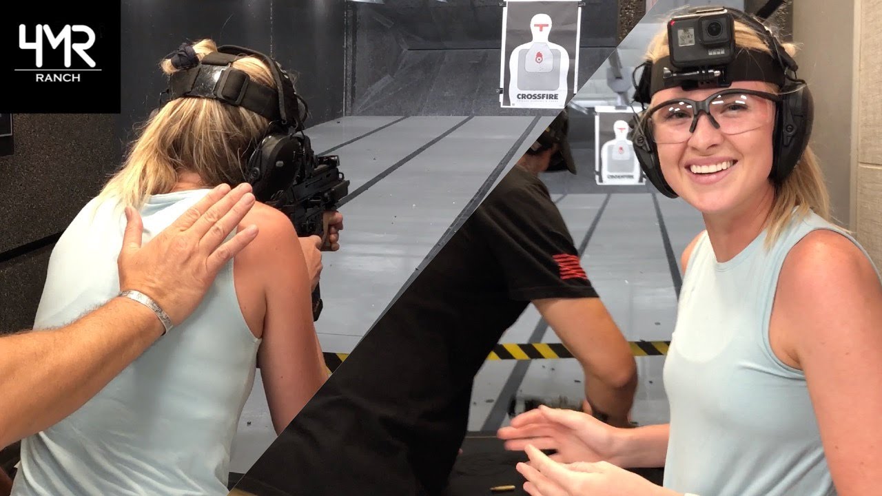 When a Girl Tries A Machine Gun... - YouTube
