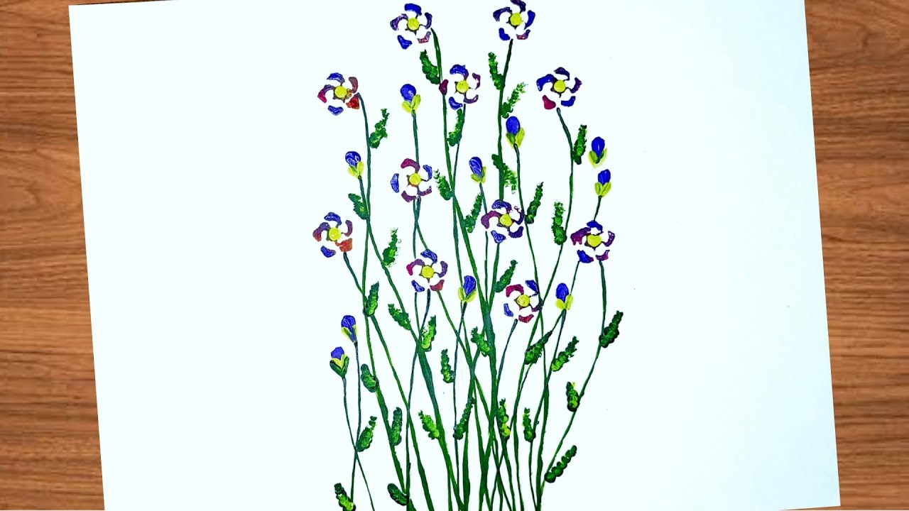 Vegetable printing art |block painting |bhindi se drawing |bhindi art ...