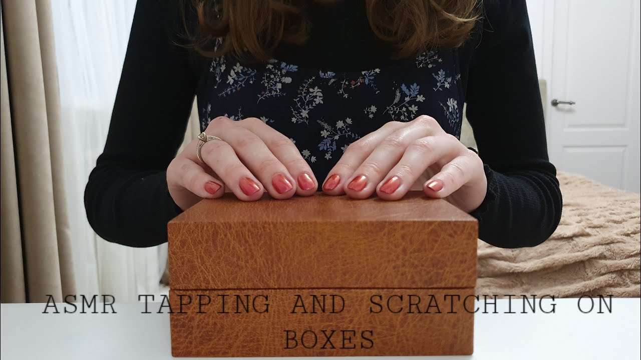ASMR tapping and scratching on boxes - YouTube
