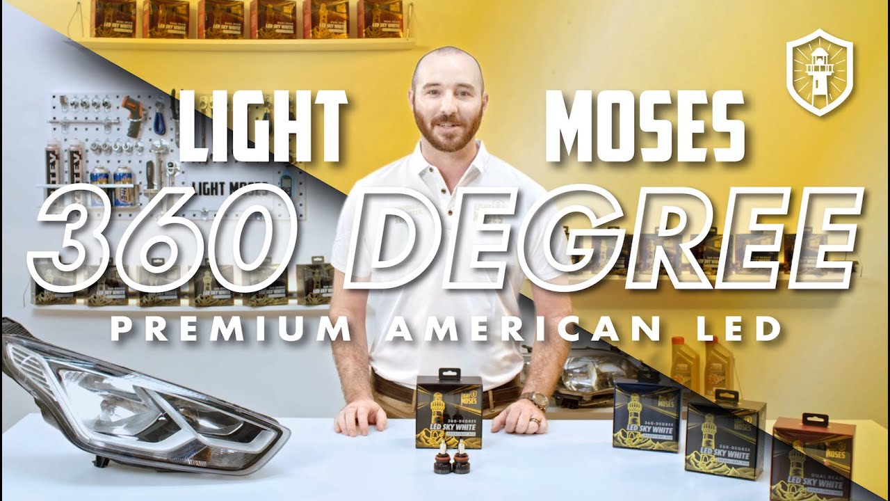 Light Moses Premium 360 Degree LED Headlight Bulbs H11 Conversion Kit ...