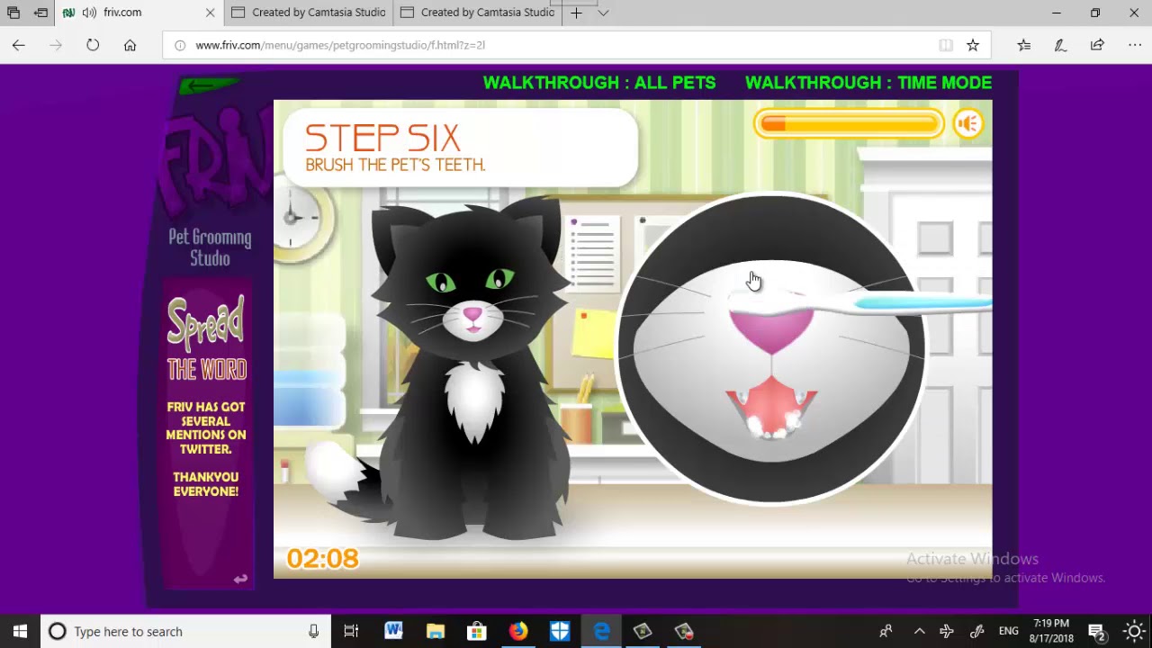 07 pet gromming studio-free online game - YouTube