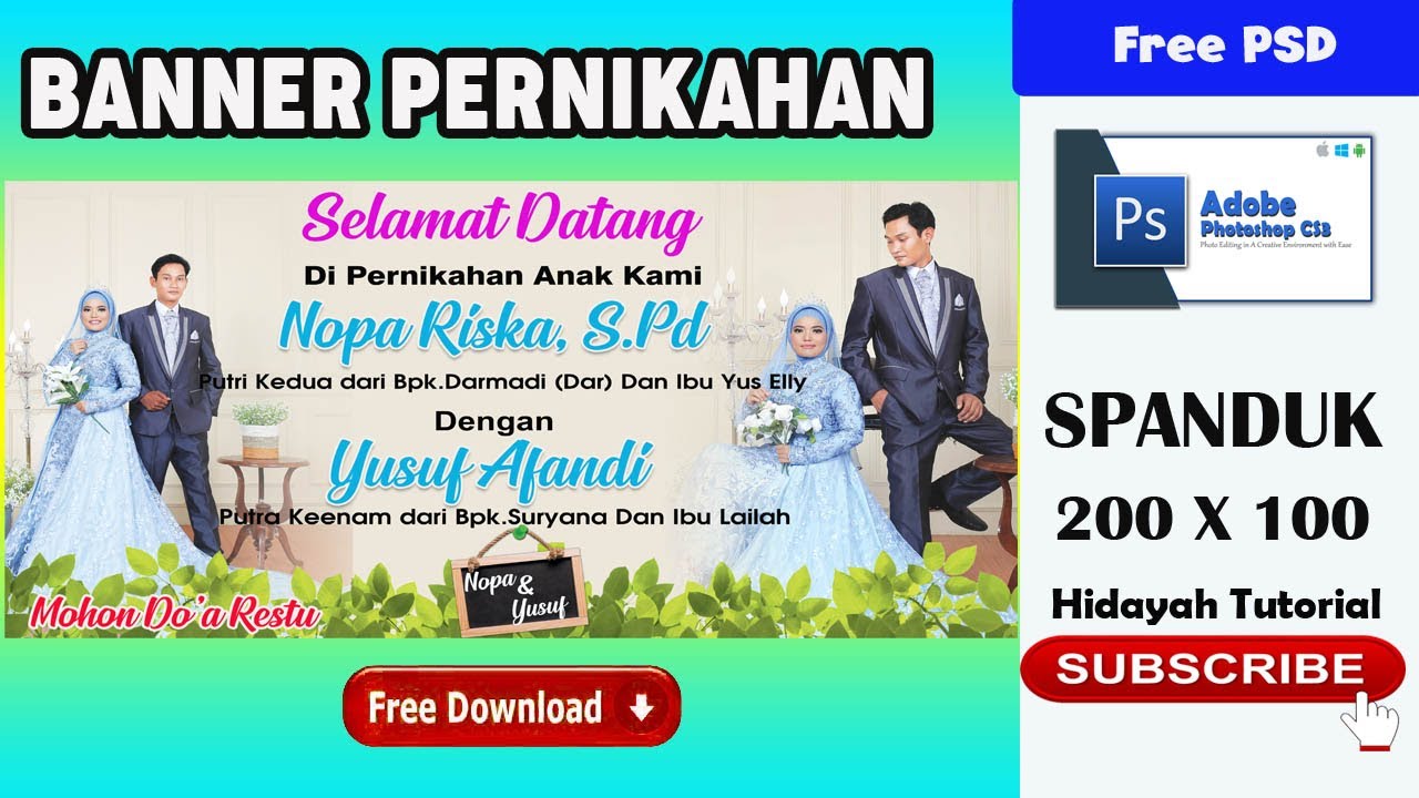 Cara Membuat Banner Pernikahan Di Photoshop Banner Selamat Datang
