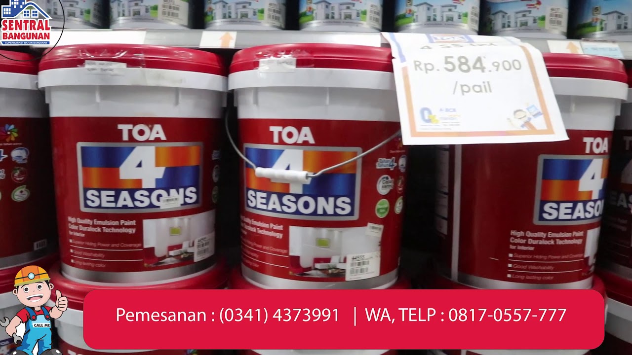 Cat TOA Interior 25KG READY MIX - Sentral Bangunan Malang - YouTube