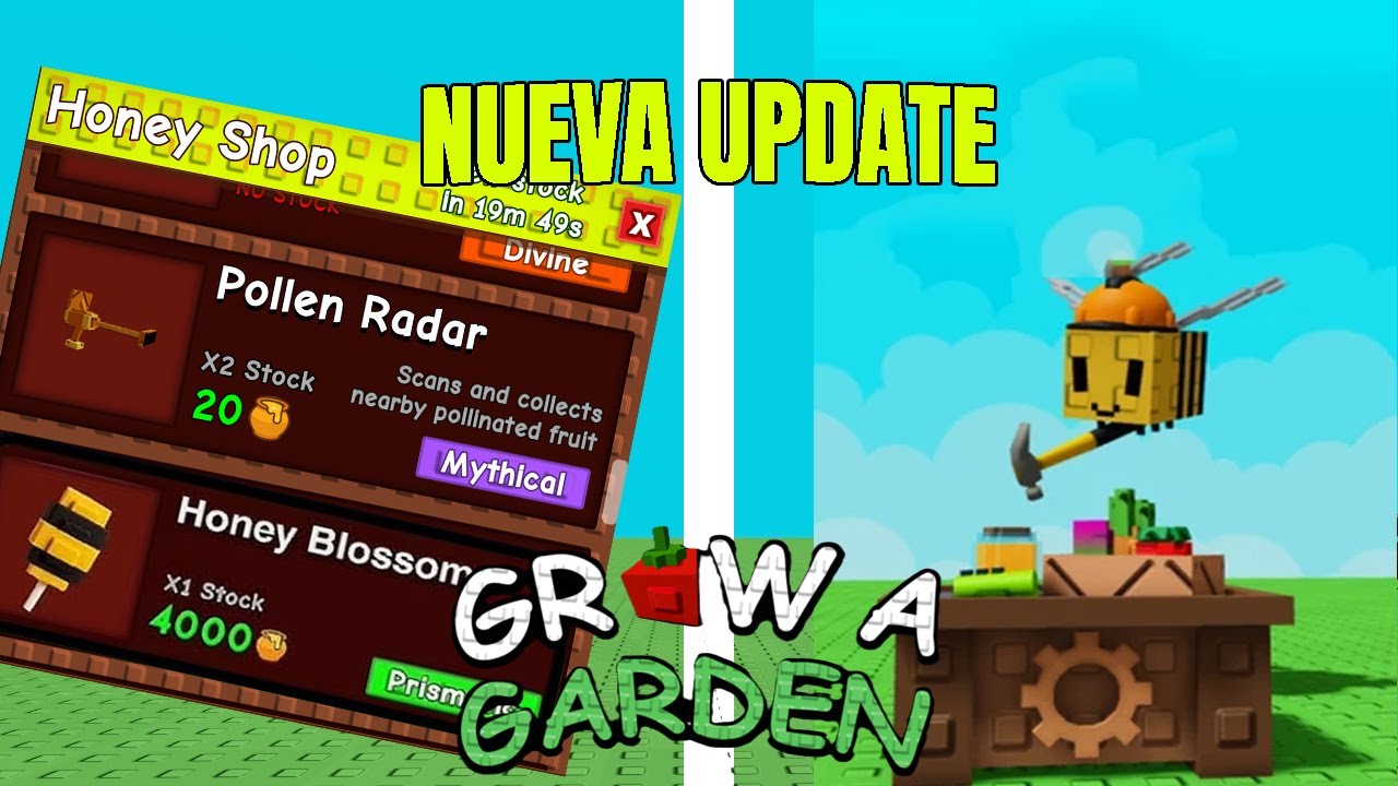 GROW A GARDEN BUHO ASADO & ¿HONEY BLOSSOM? UPDATE EN DIRECTO! - YouTube