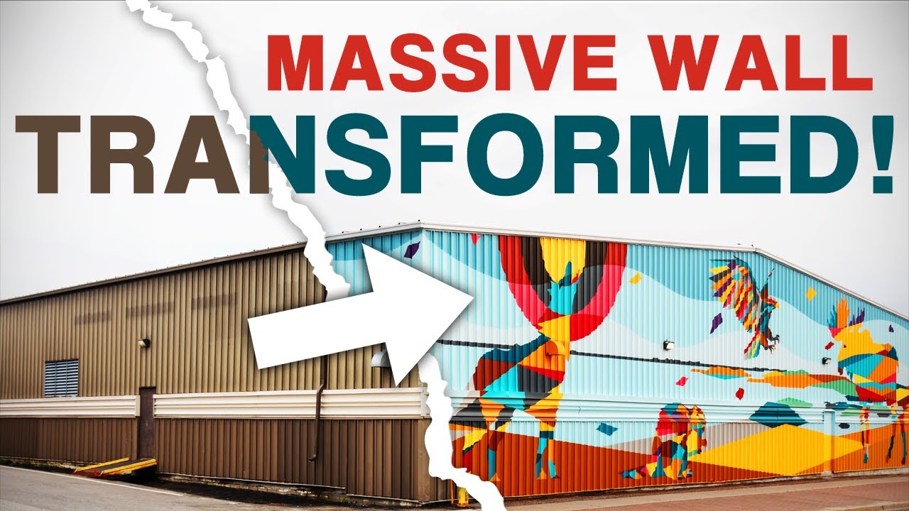 Painting an EPIC Community Mural in Marathon, Ontario! - YouTube