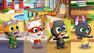 Talking Tom Gold Run Super Tom vs Super Angela vs Super... | Doovi