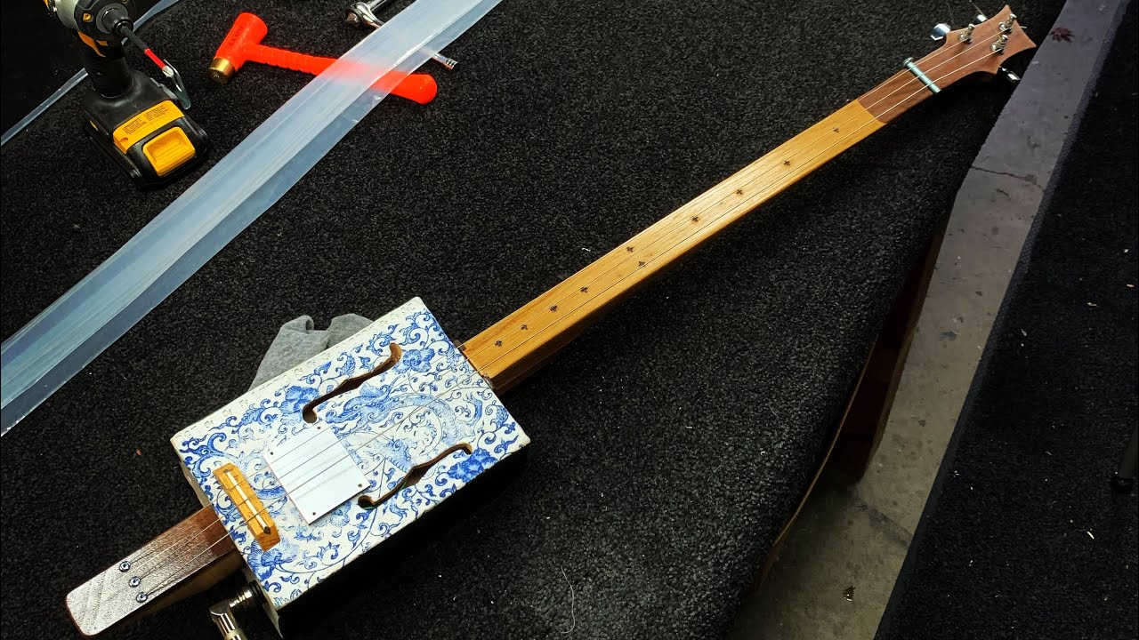 Making a 3 string Slide, Ceramic Body (Thanks HJ !), guitar - YouTube