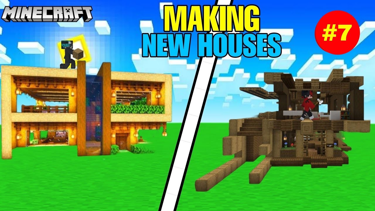MAKING WOODEN HOUSE (TUTORIAL) || MINECRAFT SURVIVAL SERIES PART 6 ...