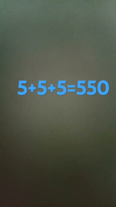 #part2 of solving 5+5+5=550 - YouTube