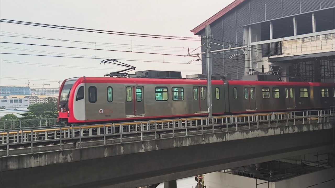 LRT-1 4th Generation LRV "Set 8" leaving Asia World (PITX) station ...