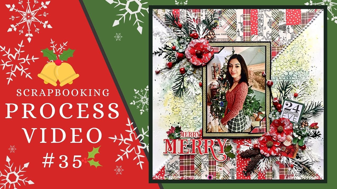 Scrapbook Process Video #35: My Creative Scrapbook "Merry, Merry" - YouTube