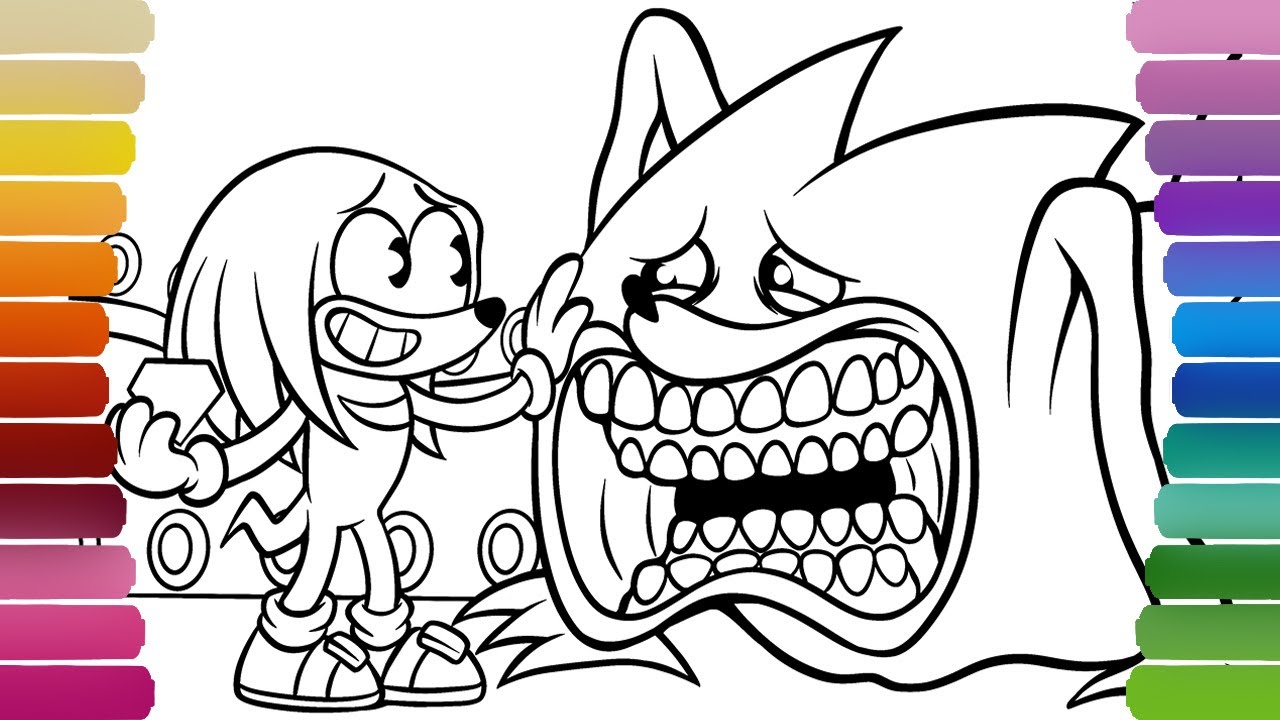 SHIN SONIC TAPES IS NOT A MONSTER Coloring Pages / How to Color SHIN ...