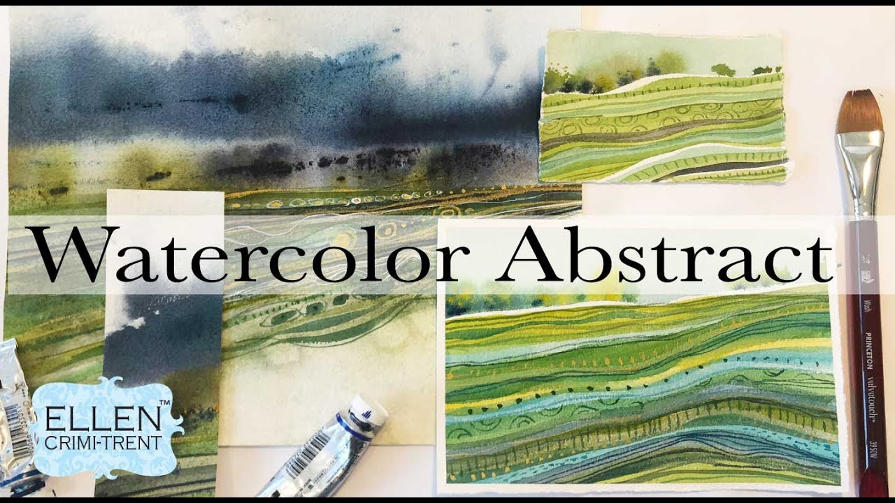 Abstract Watercolor Landscape Tutorial - YouTube